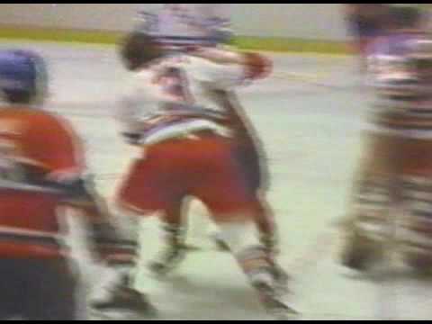 Jeff Brubaker vs. Barry Beck, March 14, 1981 - Hartford Whalers vs. New ...