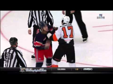 Wayne Simmonds vs. Dylan McIlrath, February 14, 2016 - Philadelphia ...