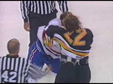 Ken Baumgartner vs. Joey Kocur, February 28, 1990 - New York Islanders ...