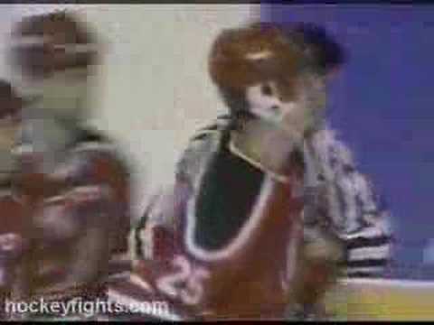 Craig Coxe vs. Bob Probert, November 19, 1987 - Vancouver Canucks vs ...