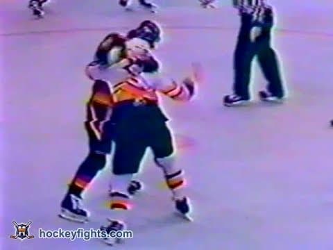 Craig Coxe vs. Bob Probert, November 19, 1987 - Vancouver Canucks vs ...