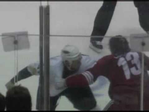 Travis Moen vs. Shea Weber, February 3, 2007 - Anaheim Ducks vs ...