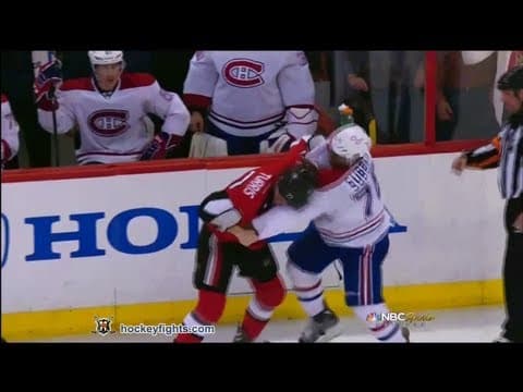P.K. Subban vs. Brad Marchand, October 27, 2011 - Montreal Canadiens vs ...