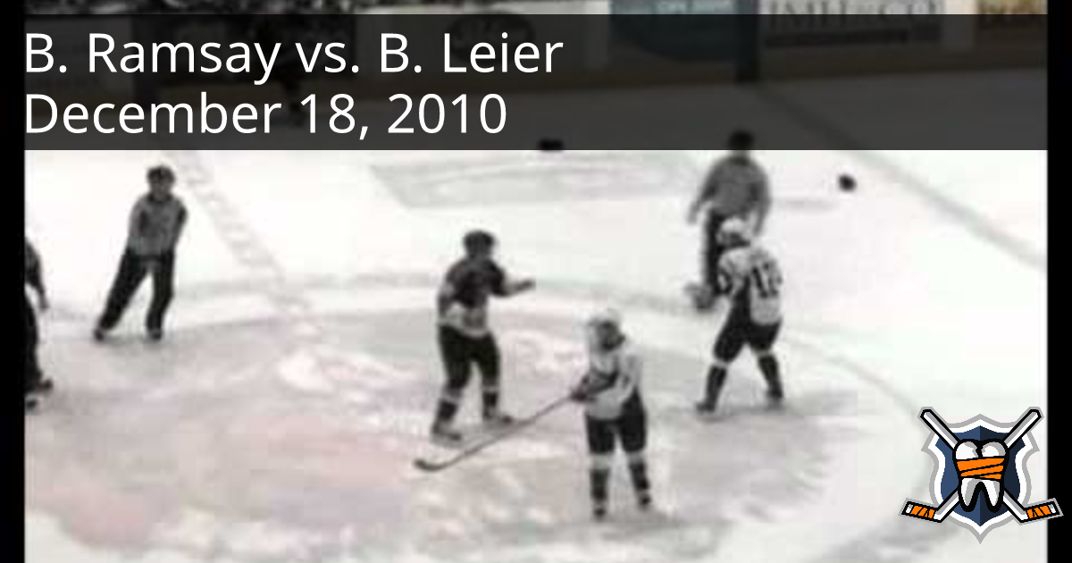 Brady Ramsay vs. Boston Leier, December 18, 2010 - Lethbridge ...