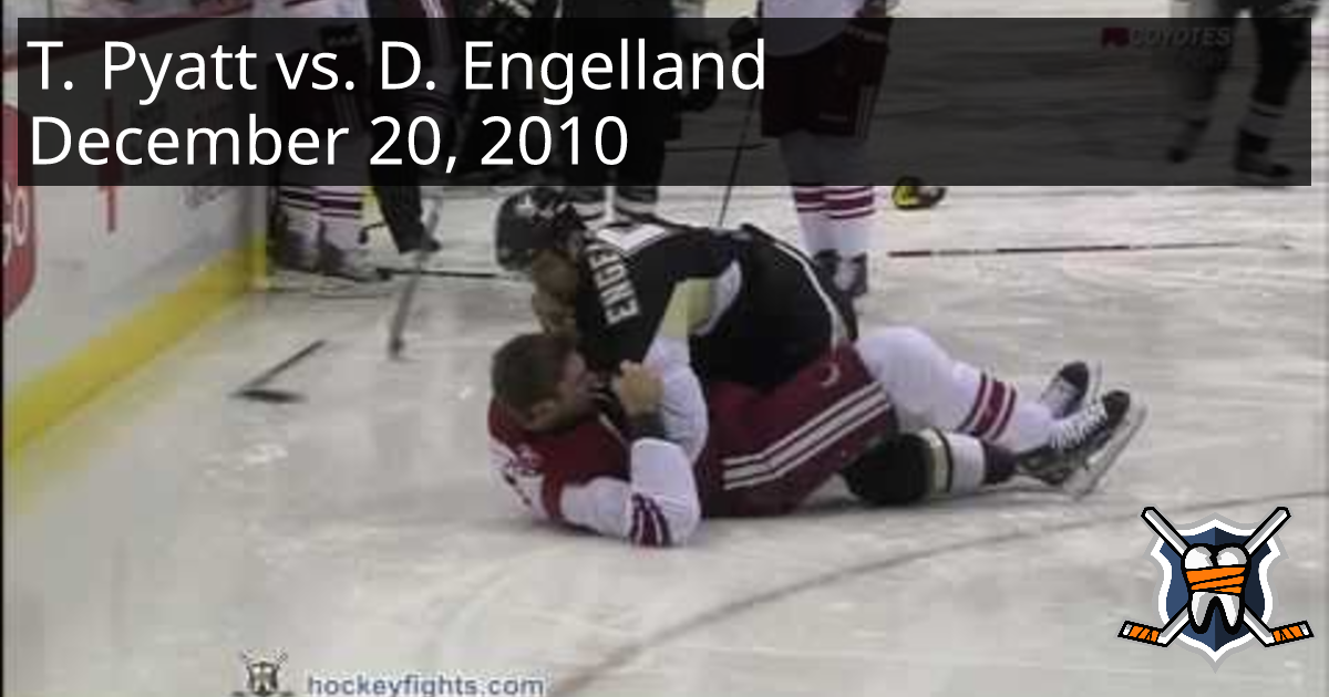 Taylor Pyatt vs. Deryk Engelland, December 20, 2010 - Arizona Coyotes ...
