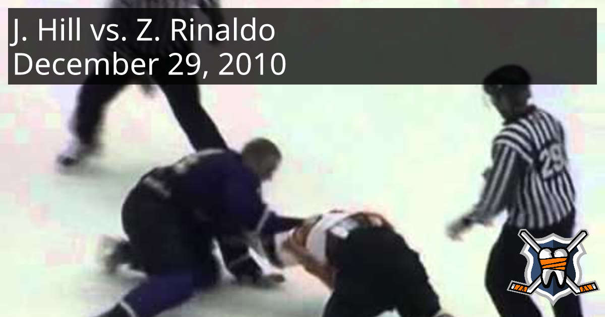 Jordan Hill vs. Zac Rinaldo, December 29, 2010 - Manchester Monarchs vs ...