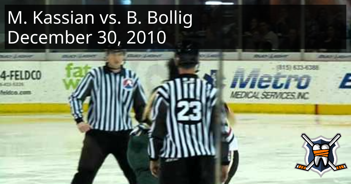 Matt Kassian vs. Brandon Bollig, December 30, 2010 - Houston Aeros vs ...