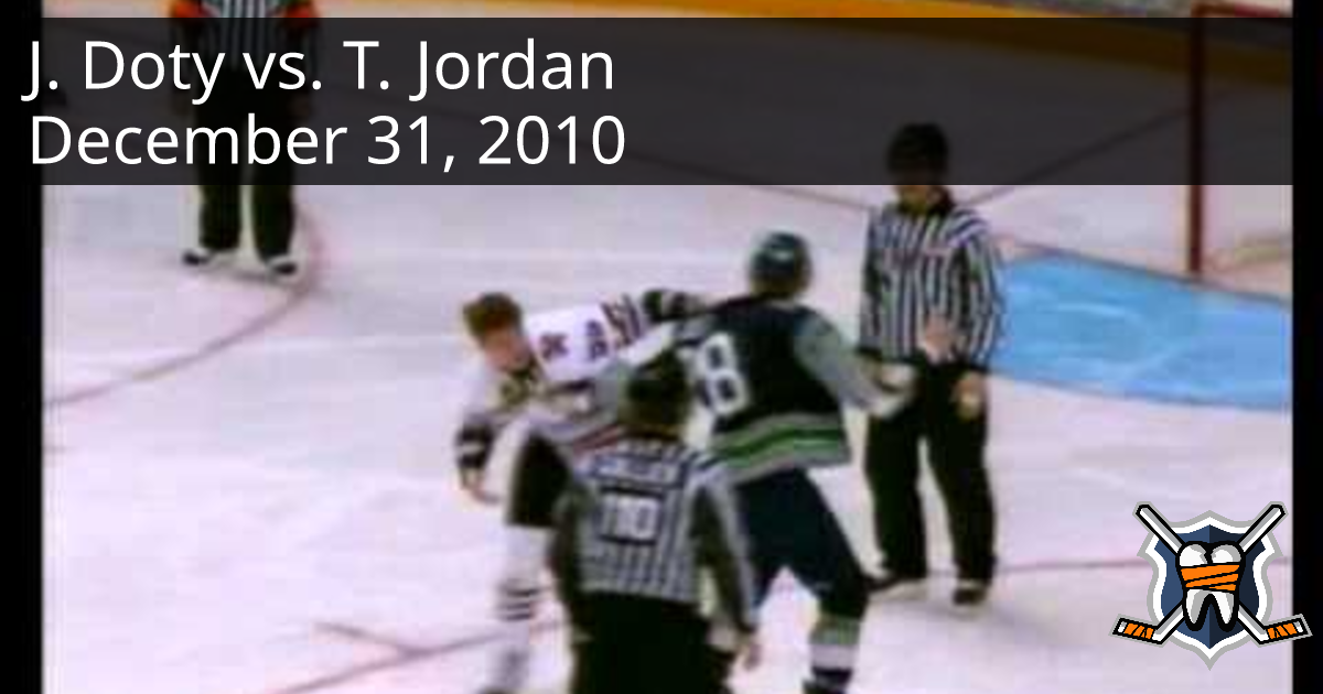 Jacob Doty vs. Tayler Jordan, December 31, 2010 - Seattle Thunderbirds ...