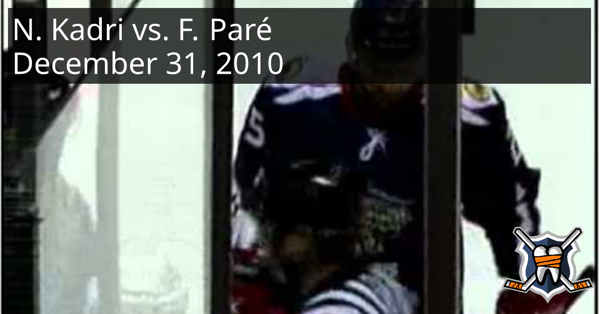 Nazem Kadri vs. Francis Paré, December 31, 2010 - Toronto Marlies vs ...