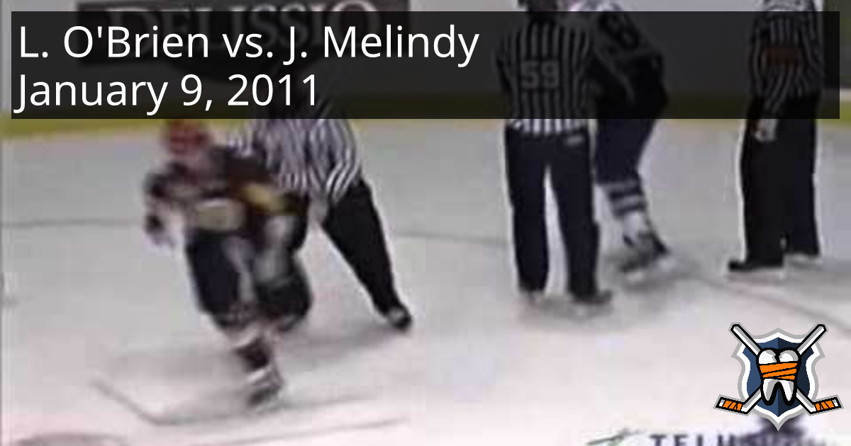 Liam O'Brien vs. James Melindy, January 9, 2011 - Rimouski Océanic vs ...