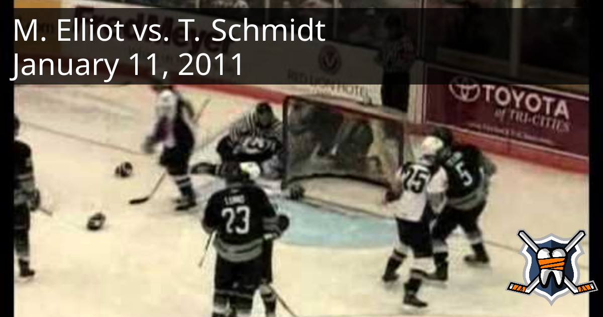 Mitch Elliot vs. Tyler Schmidt, January 11, 2011 - Seattle Thunderbirds ...