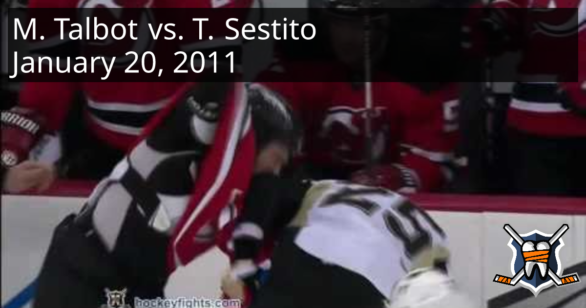 Max Talbot vs. Tim Sestito, January 20, 2011 - Pittsburgh Penguins vs ...