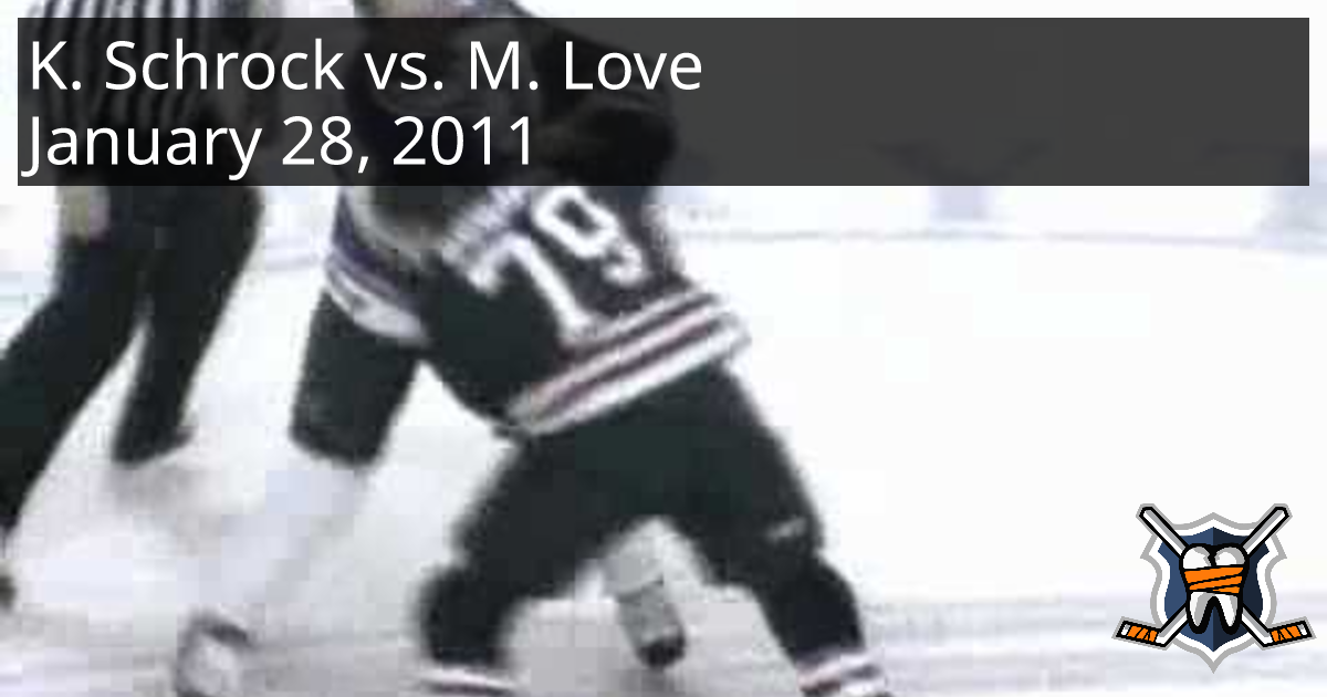 Kaleigh Schrock vs. Mitch Love, January 28, 2011 - Fort Wayne Komets vs ...