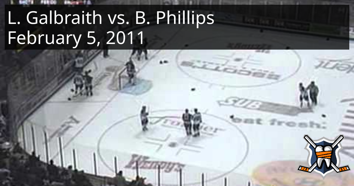 Lance Galbraith vs. Bobby Phillips, February 5, 2011 - Wichita Thunder ...