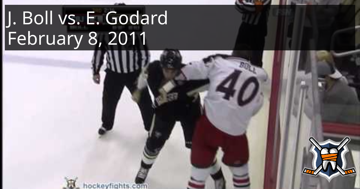 Jared Boll vs. Eric Godard, February 8, 2011 - Columbus Blue Jackets vs ...
