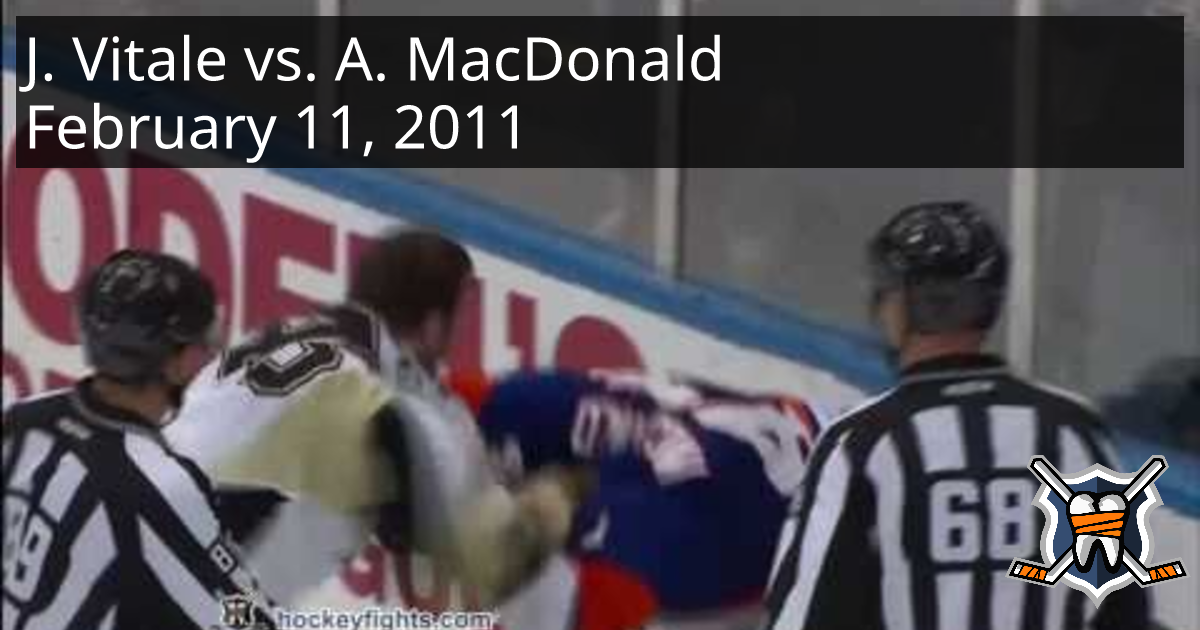 Joe Vitale vs. Andrew MacDonald, February 11, 2011 - Pittsburgh ...
