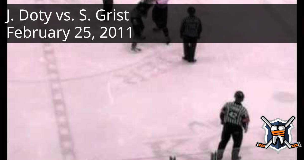 Jacob Doty vs. Sam Grist, February 25, 2011 - Seattle Thunderbirds vs ...