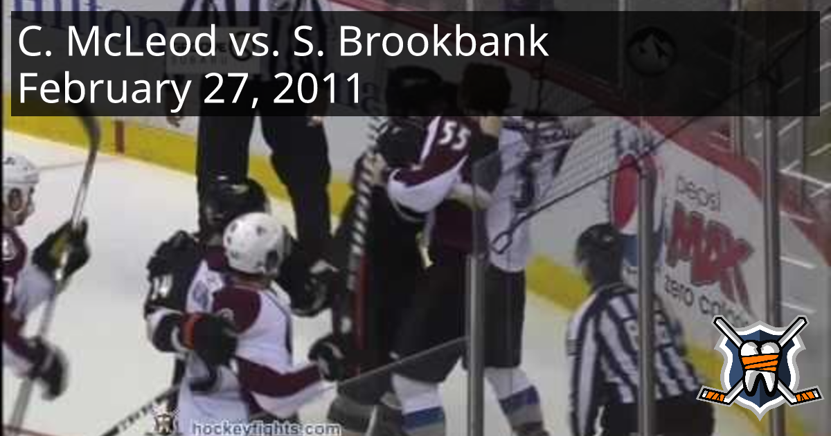 Cody McLeod vs. Sheldon Brookbank, February 27, 2011 - Colorado ...