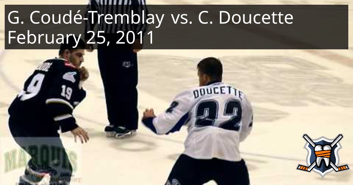 Guillaume Coudé-Tremblay vs. Cody Doucette, February 25, 2011 - Marquis ...