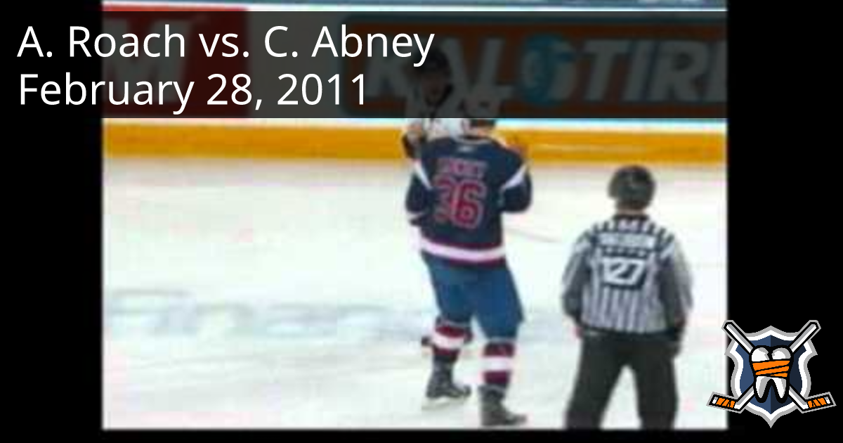 Alex Roach vs. Cameron Abney, February 28, 2011 - Calgary Hitmen vs ...
