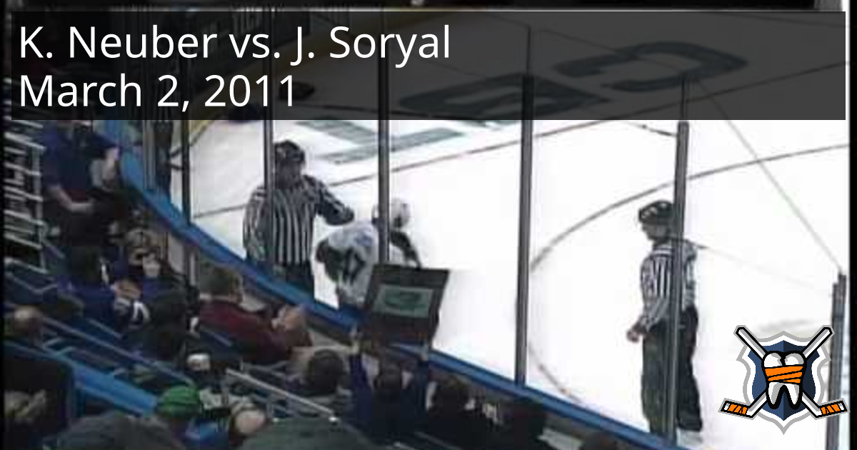 Kyle Neuber vs. Justin Soryal, March 2, 2011 - Springfield Falcons vs ...
