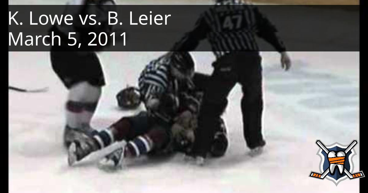 Keegan Lowe vs. Boston Leier, March 5, 2011 - Edmonton Oil Kings vs ...