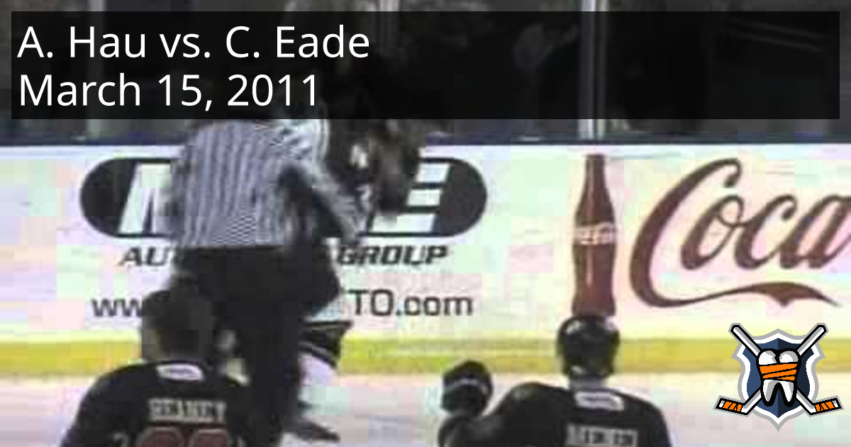AJ Hau vs. Chris Eade, March 15, 2011 - Colorado Eagles vs. Rapid City ...