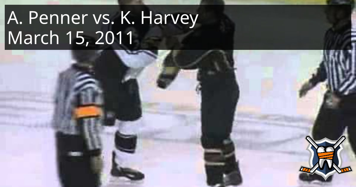 Alex Penner vs. Kevin Harvey, March 15, 2011 - Colorado Eagles vs ...
