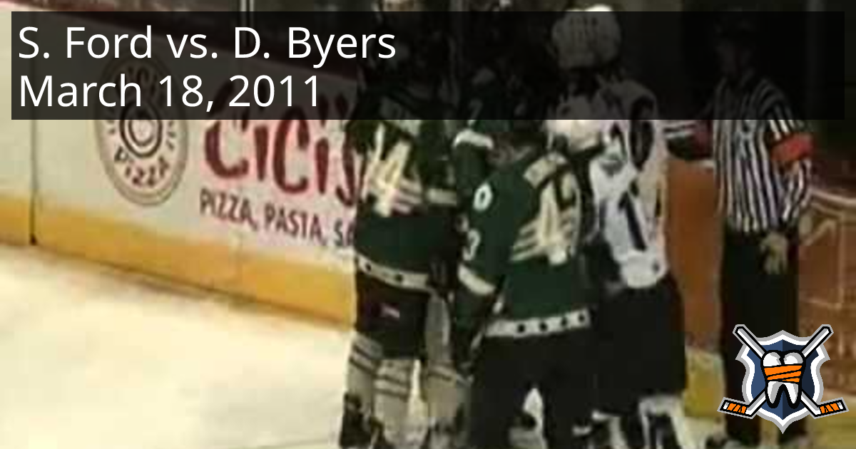 Scott Ford vs. Dane Byers, March 18, 2011 - Milwaukee Admirals vs. San ...