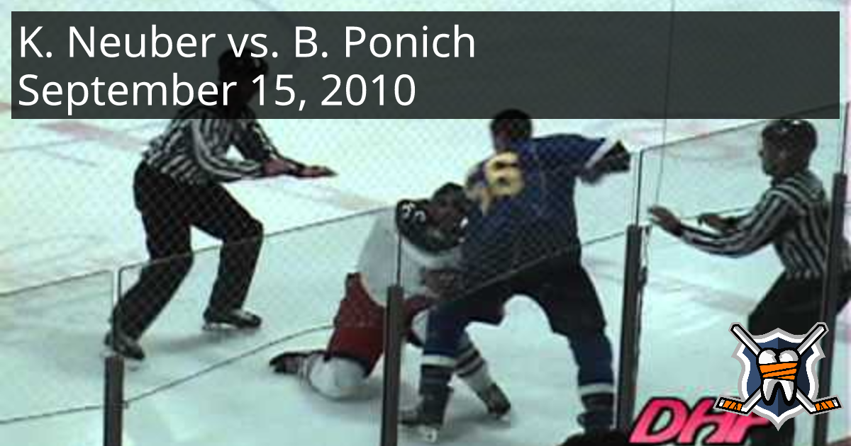 Kyle Neuber vs. Brett Ponich, September 15, 2010 - Columbus Blue ...