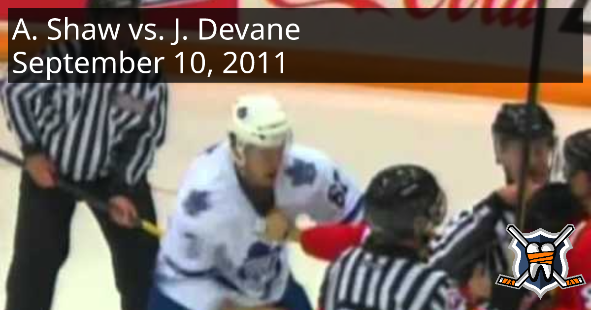 Andrew Shaw vs. Jamie Devane, September 10, 2011 - Chicago Blackhawks ...