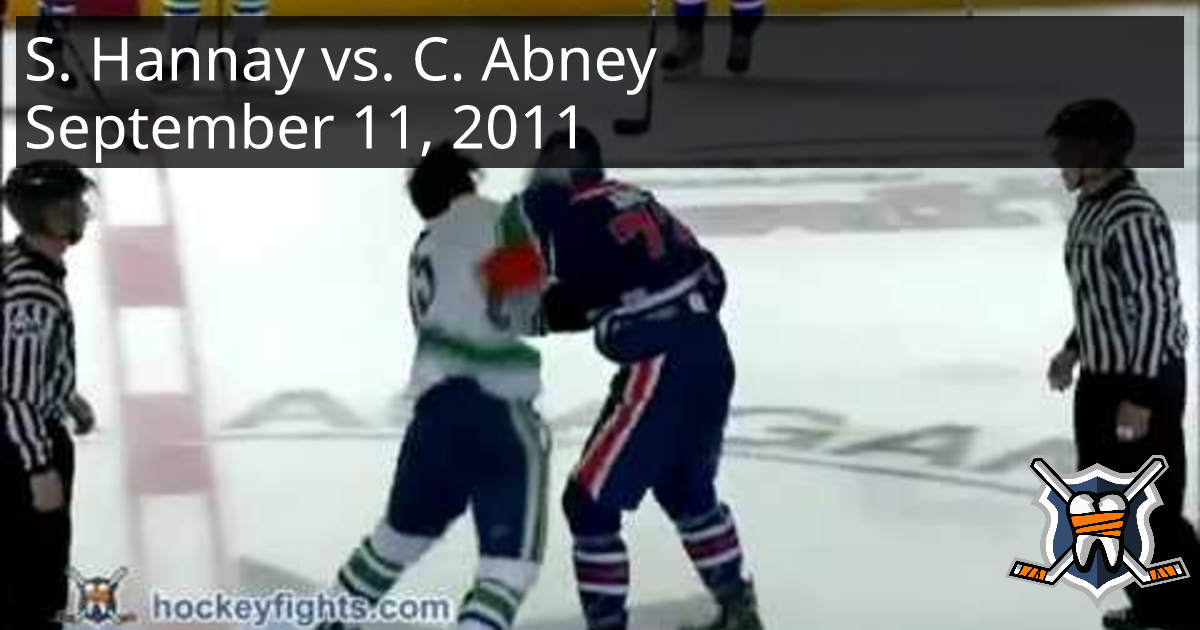 Sawyer Hannay vs. Cameron Abney, September 11, 2011 - Vancouver Canucks ...