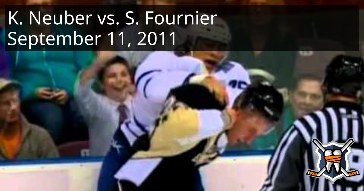 Kyle Neuber vs. Stefan Fournier, September 11, 2011 - Toronto Maple ...