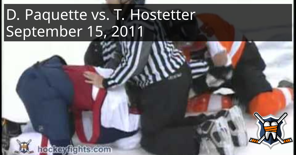 Danick Paquette vs. Tyler Hostetter, September 15, 2011 - Washington ...