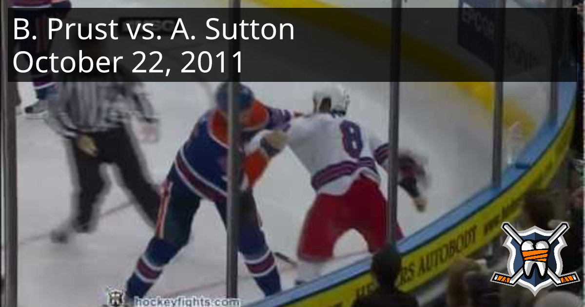 Brandon Prust vs. Andy Sutton, October 22, 2011 - New York Rangers vs ...