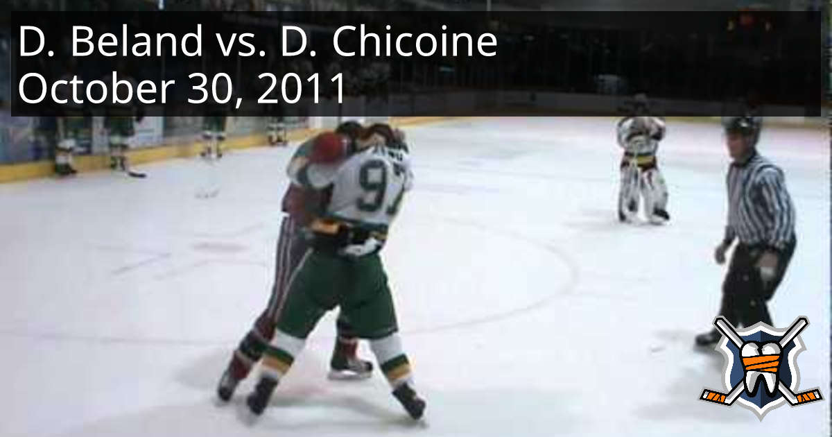 Dan Beland vs. David Chicoine, October 30, 2011 - 3L de Rivière-du-Loup ...