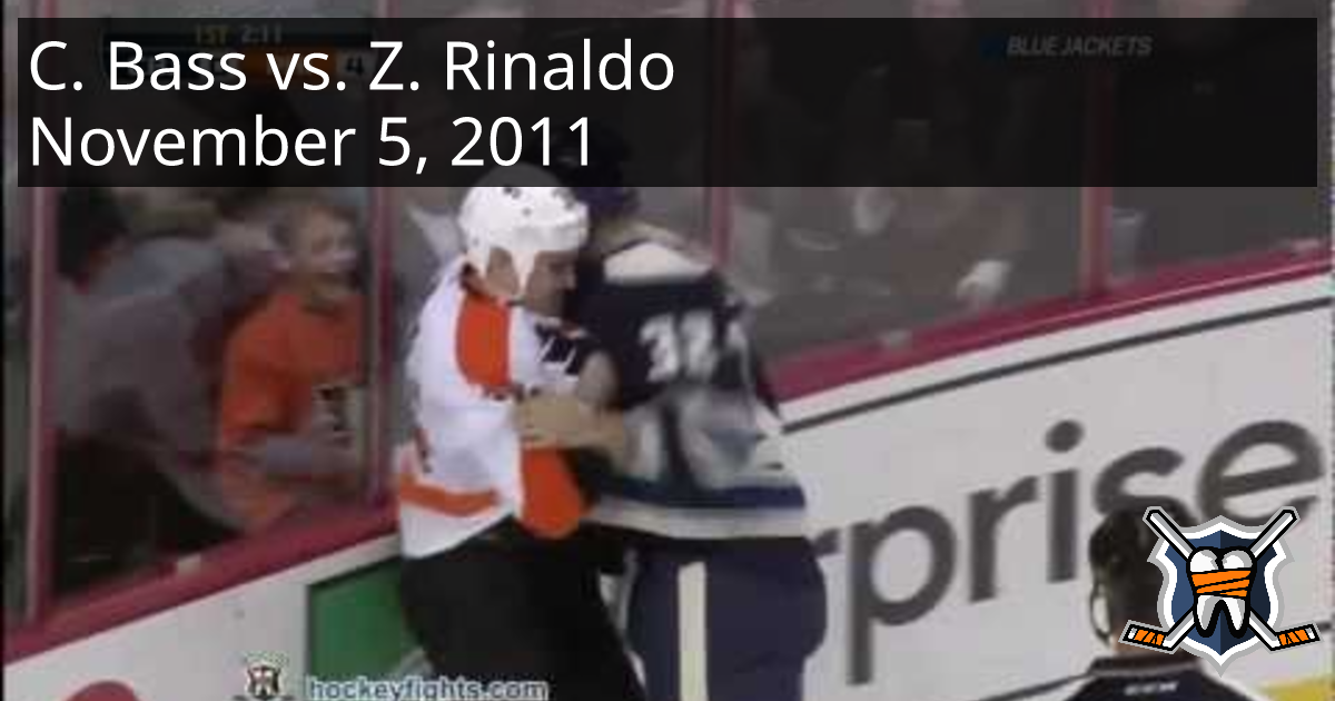 Cody Bass vs. Zac Rinaldo, November 5, 2011 - Columbus Blue Jackets vs ...