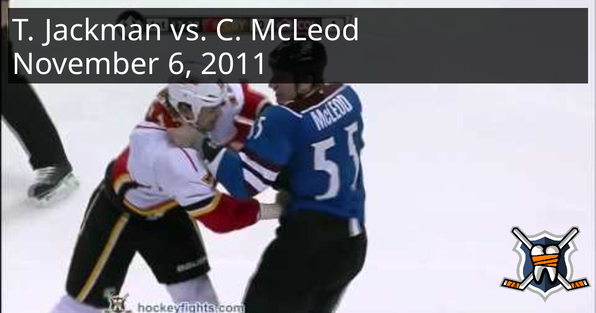 Tim Jackman vs. Cody McLeod, November 6, 2011 - Calgary Flames vs ...