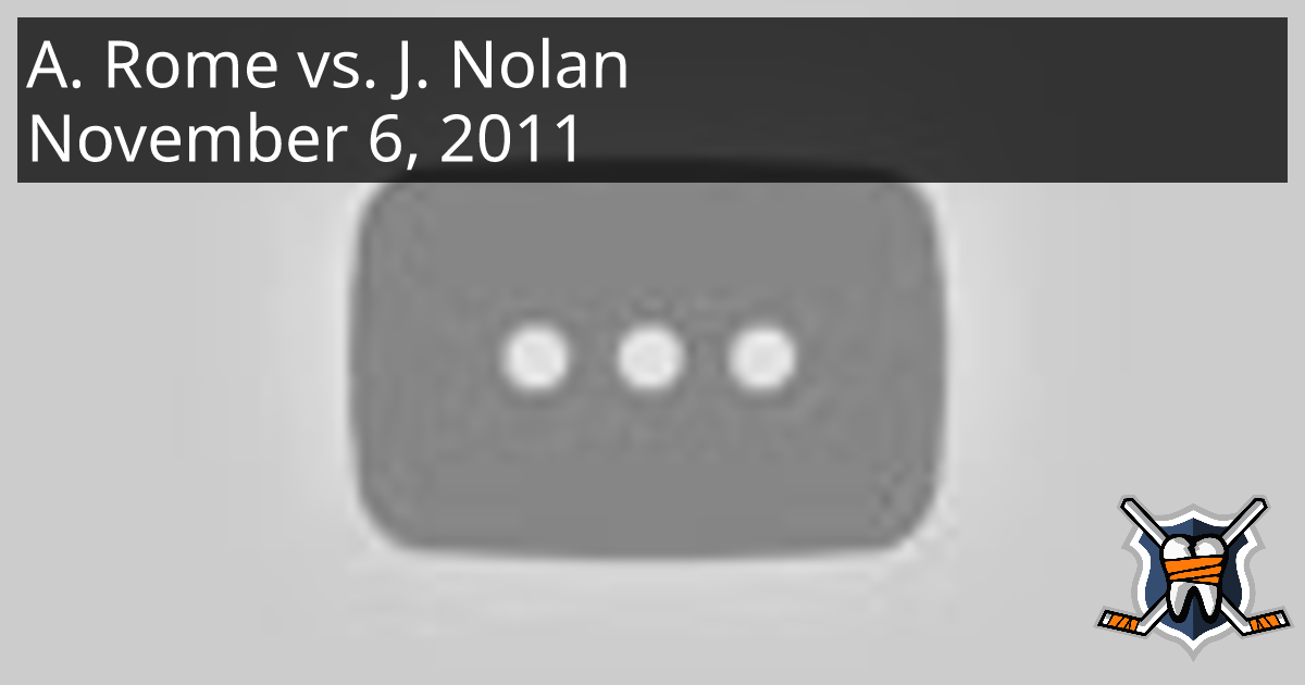 Ashton Rome vs. Jordan Nolan, November 6, 2011 - Portland Pirates vs ...