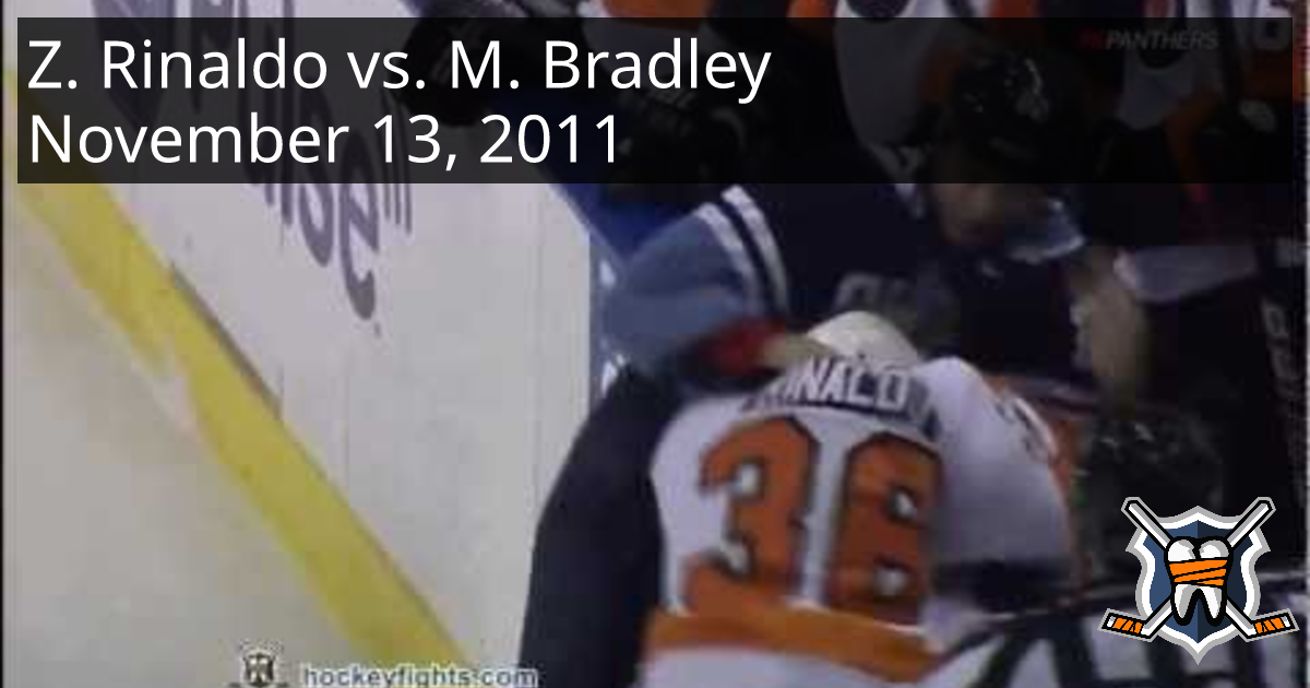 Zac Rinaldo vs. Matt Bradley, November 13, 2011 - Philadelphia Flyers ...