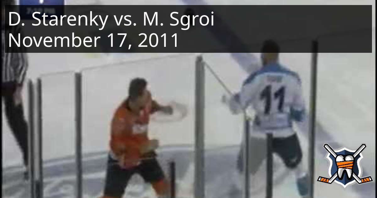 David Starenky vs. Mike Sgroi, November 17, 2011 - Fort Wayne Komets vs ...