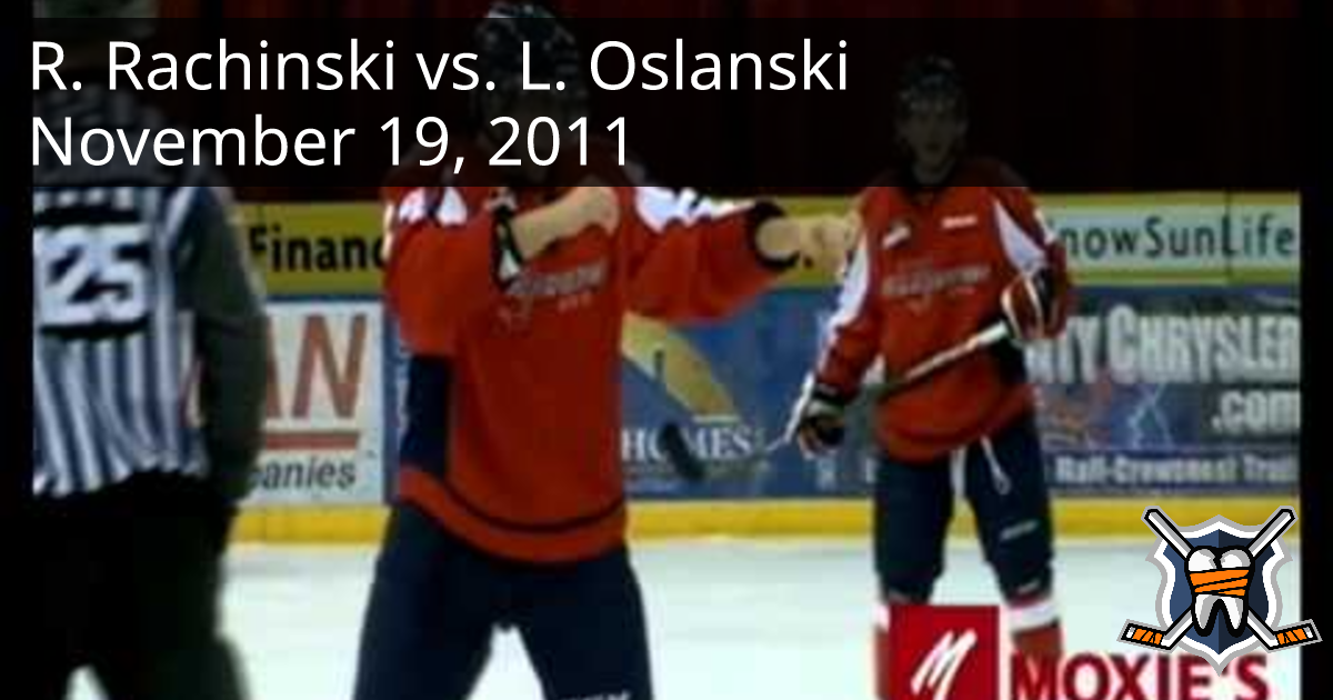 Rhett Rachinski vs. Landon Oslanski, November 19, 2011 - Edmonton Oil ...