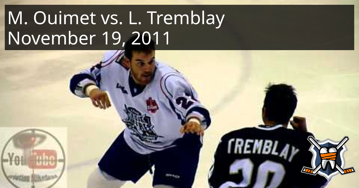 Maxime Ouimet vs. Luis Tremblay, November 19, 2011 - Blizzard Cloutier ...