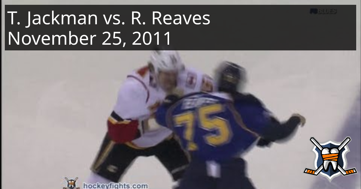 Tim Jackman vs. Ryan Reaves, November 25, 2011 - Calgary Flames vs. St ...