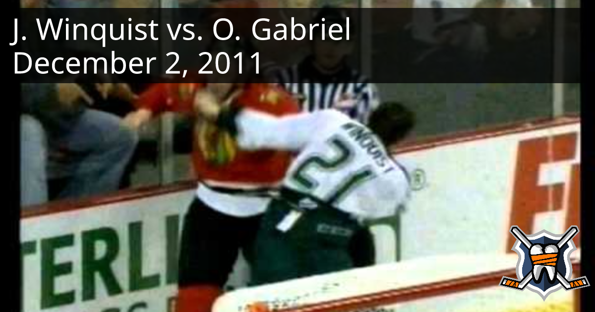 Josh Winquist vs. Oliver Gabriel, December 2, 2011 - Everett Silvertips ...