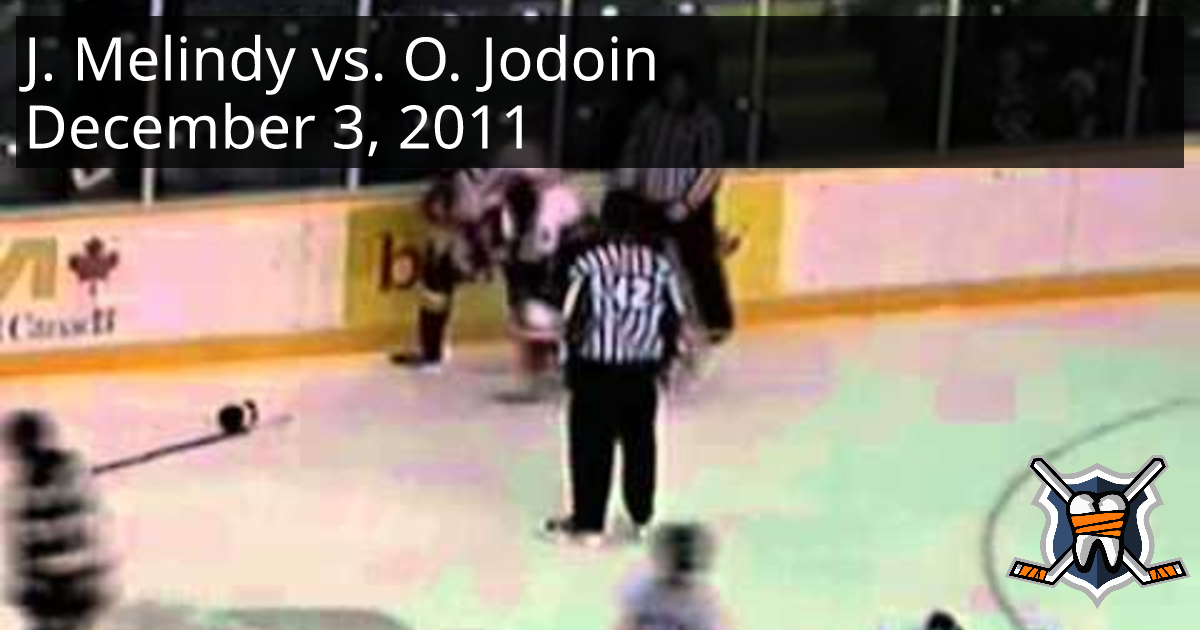 James Melindy vs. Olivier Jodoin, December 3, 2011 - Moncton Wildcats ...