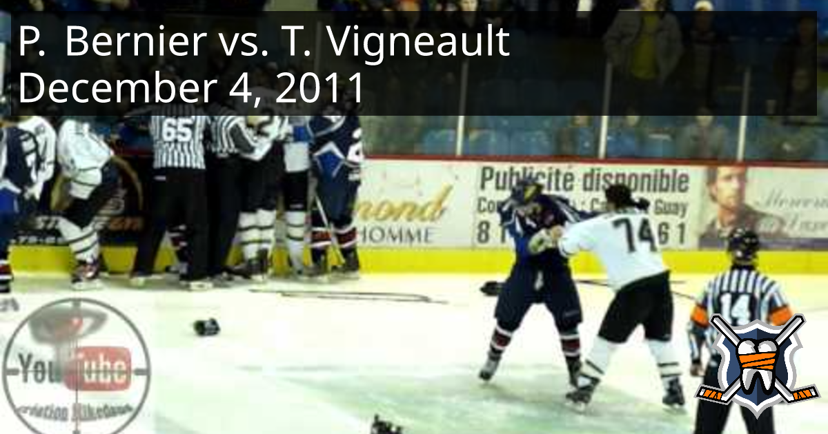 Patrick Bernier vs. Terry Vigneault, December 4, 2011 - Marquis de ...