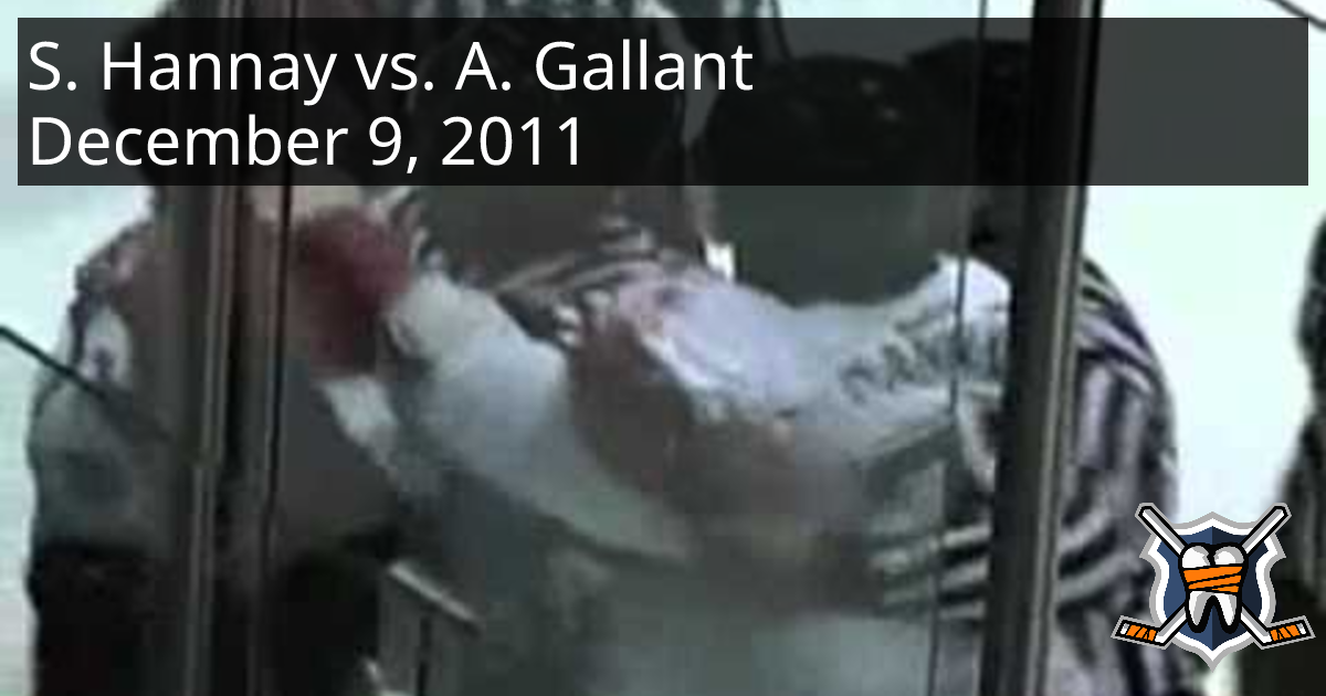 Sawyer Hannay vs. Alex Gallant, December 9, 2011 - Halifax Mooseheads ...