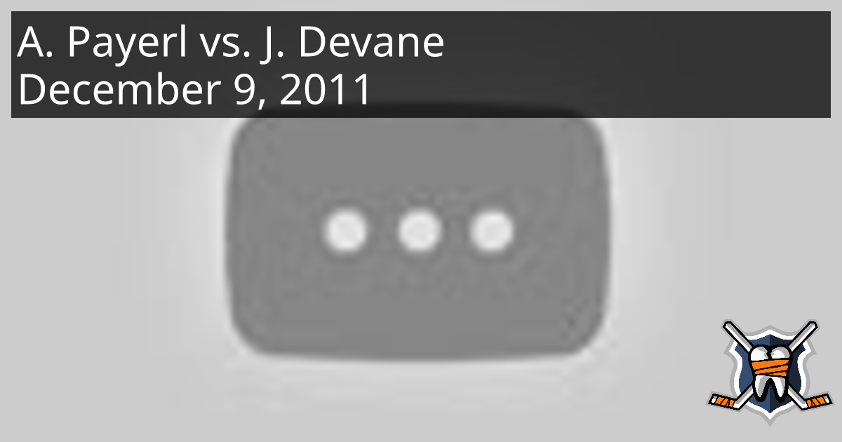 Adam Payerl vs. Jamie Devane, December 9, 2011 - Belleville Bulls vs ...