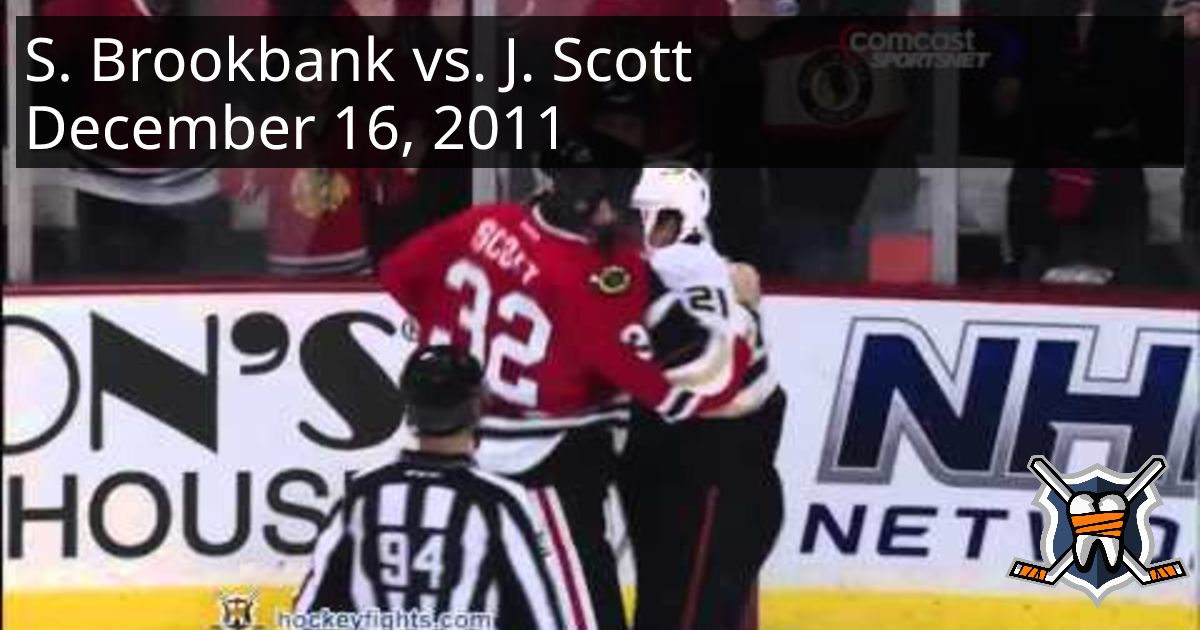Sheldon Brookbank vs. John Scott, December 16, 2011 - Anaheim Ducks vs ...